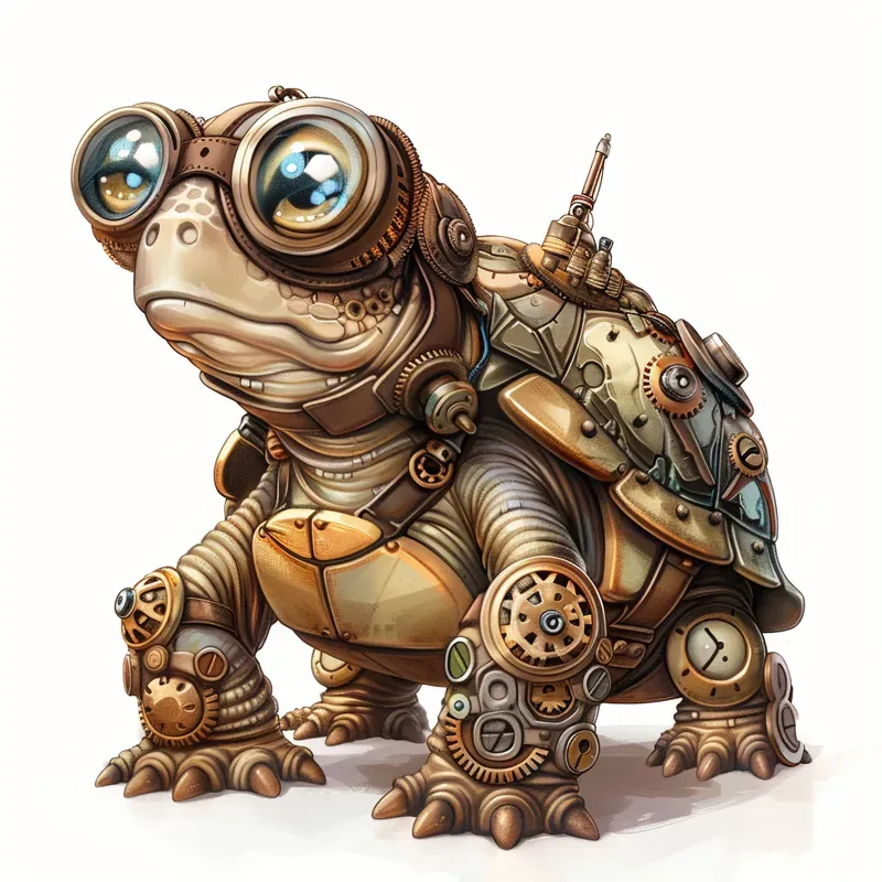 Steampunk Cartoon Animals Midjourney Prompt | PromptBase