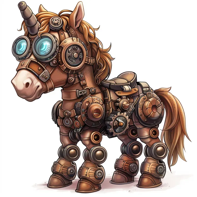 Steampunk Cartoon Animals Midjourney Prompt | PromptBase