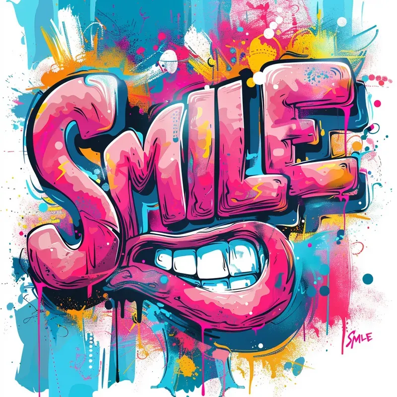 Dynamic Graffiti Texts Midjourney Prompt | PromptBase