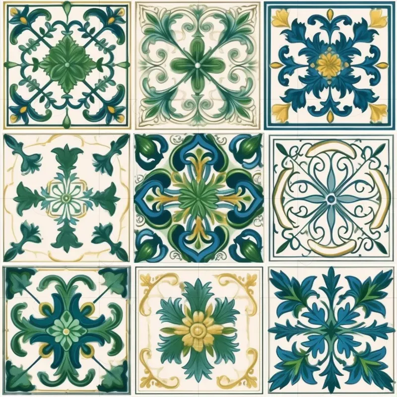 Azulejo Style Patterns Midjourney Prompt | PromptBase