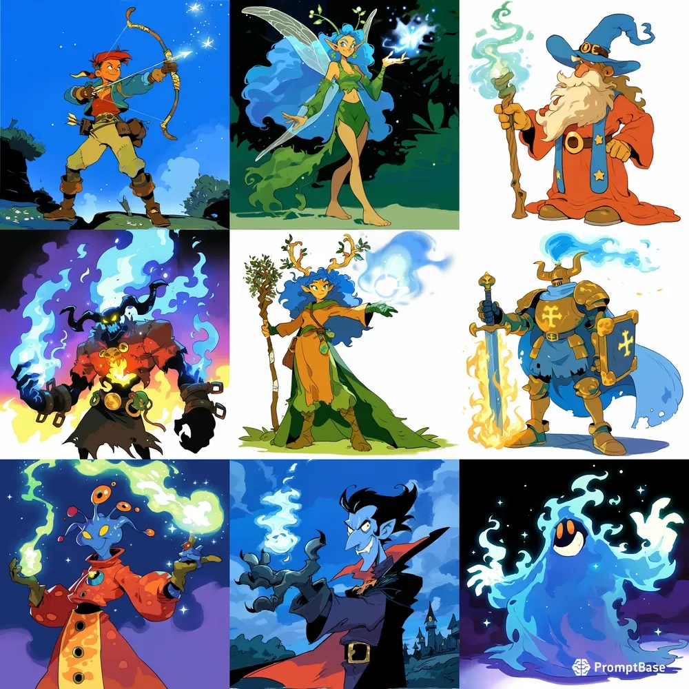 Magic Spellcaster Game Designs Midjourney Prompt | PromptBase