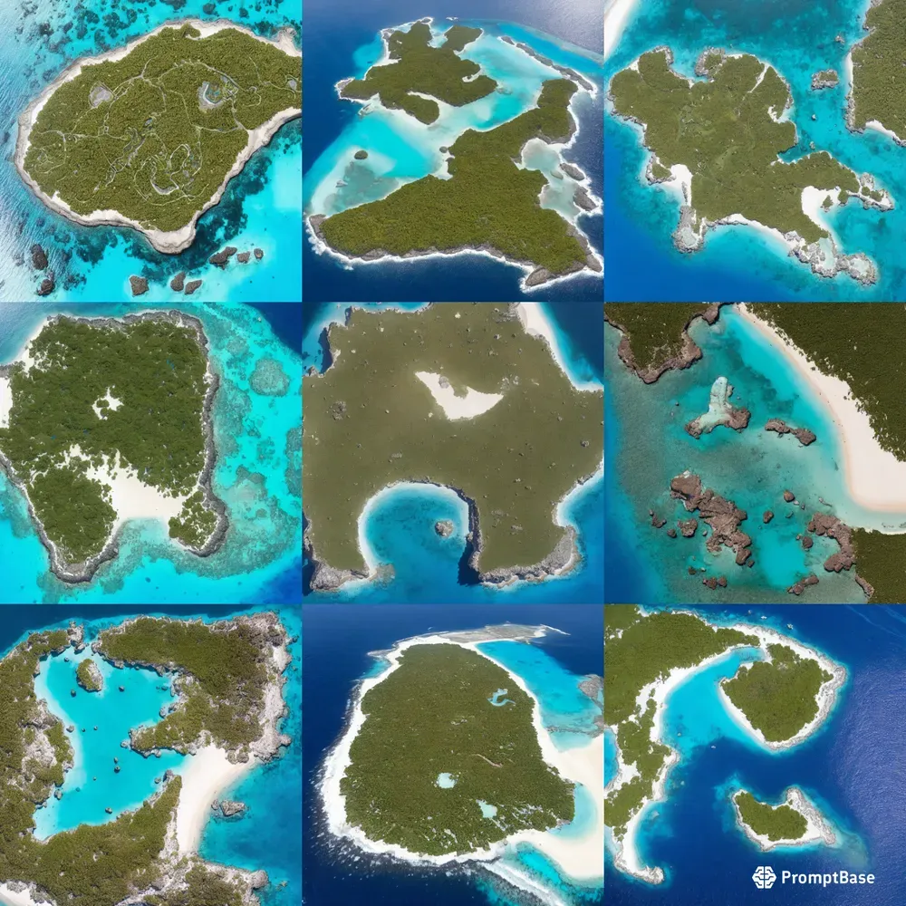 Tropical Island Satellite Photos Stable Diffusion Prompt | PromptBase
