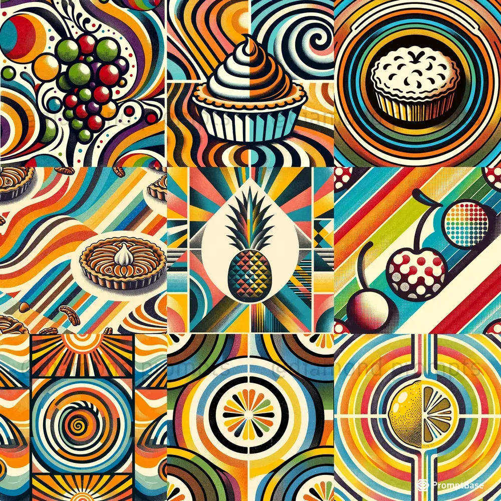 Retro Food Patterns DALL·E Prompt | PromptBase