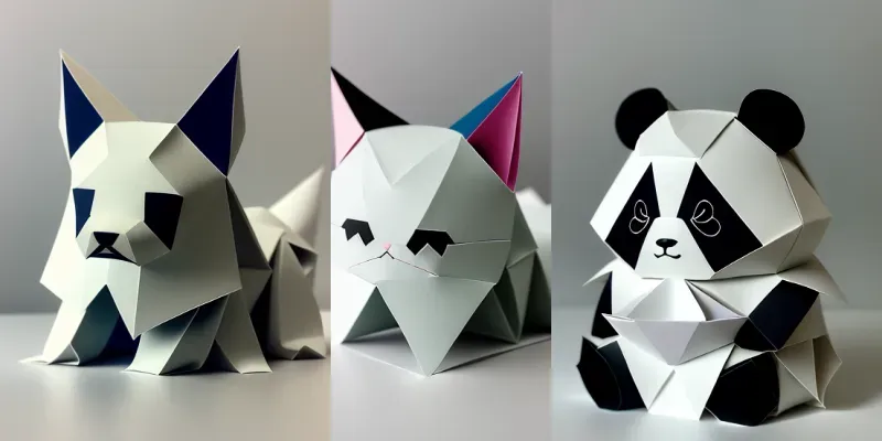 Beautiful Origami Pets Stable Diffusion Prompt | PromptBase