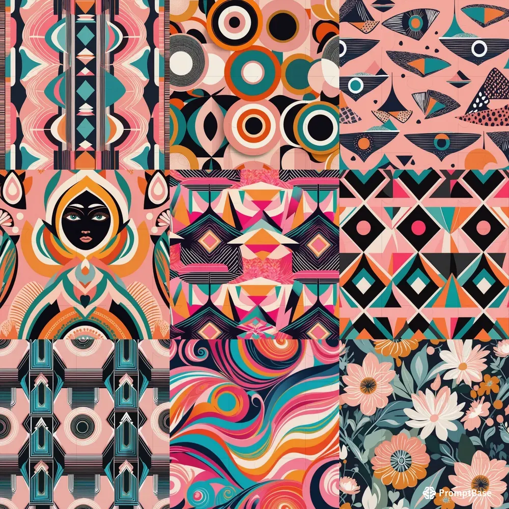 Retro 1960 Fabric Patterns Stable Diffusion Prompt | PromptBase