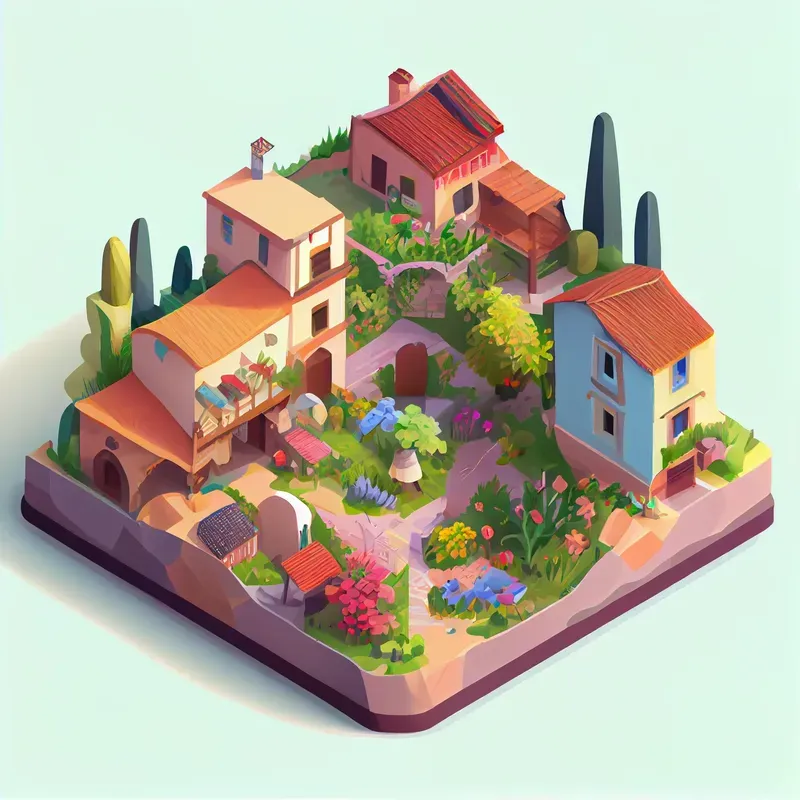 Isometric Scenes For Games Midjourney Prompt | PromptBase
