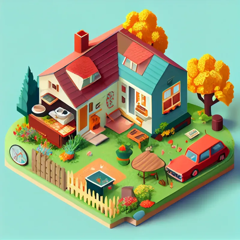 Isometric Scenes For Games Midjourney Prompt | PromptBase