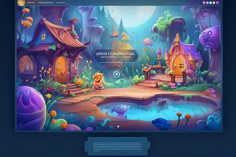 Game Developer Website Main Pages Midjourney Prompt | PromptBase