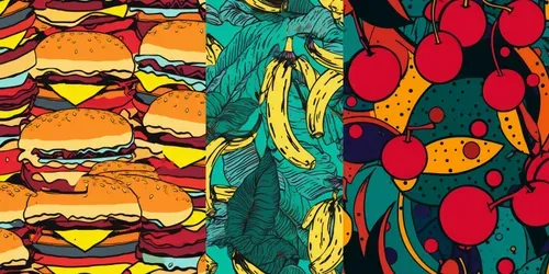 Pop Art Seamless Patterns Midjourney Prompt | PromptBase