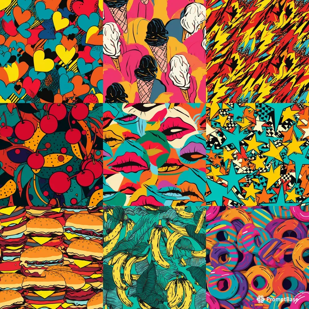 Pop Art Patterns Midjourney Prompt | PromptBase