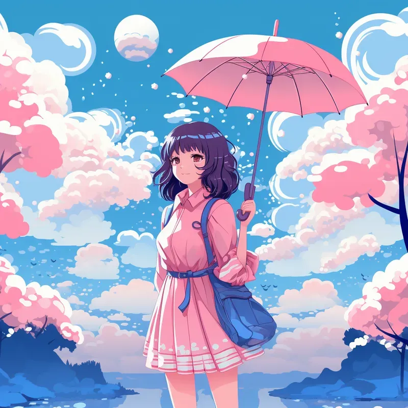 Anime Soft Pastel Characters And Scenes Midjourney Prompt | PromptBase