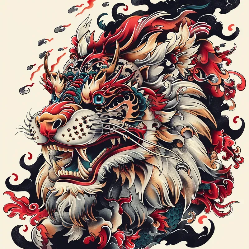 Neo Japanese Tattoo Designs Midjourney Prompt | PromptBase