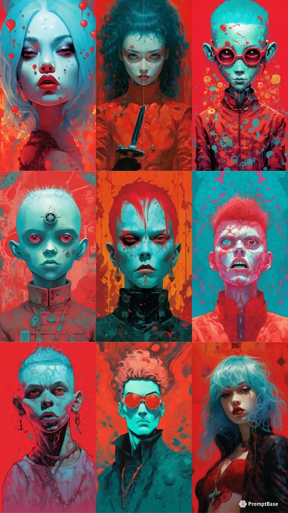 Chromepunk Anime Art Midjourney Prompt | PromptBase