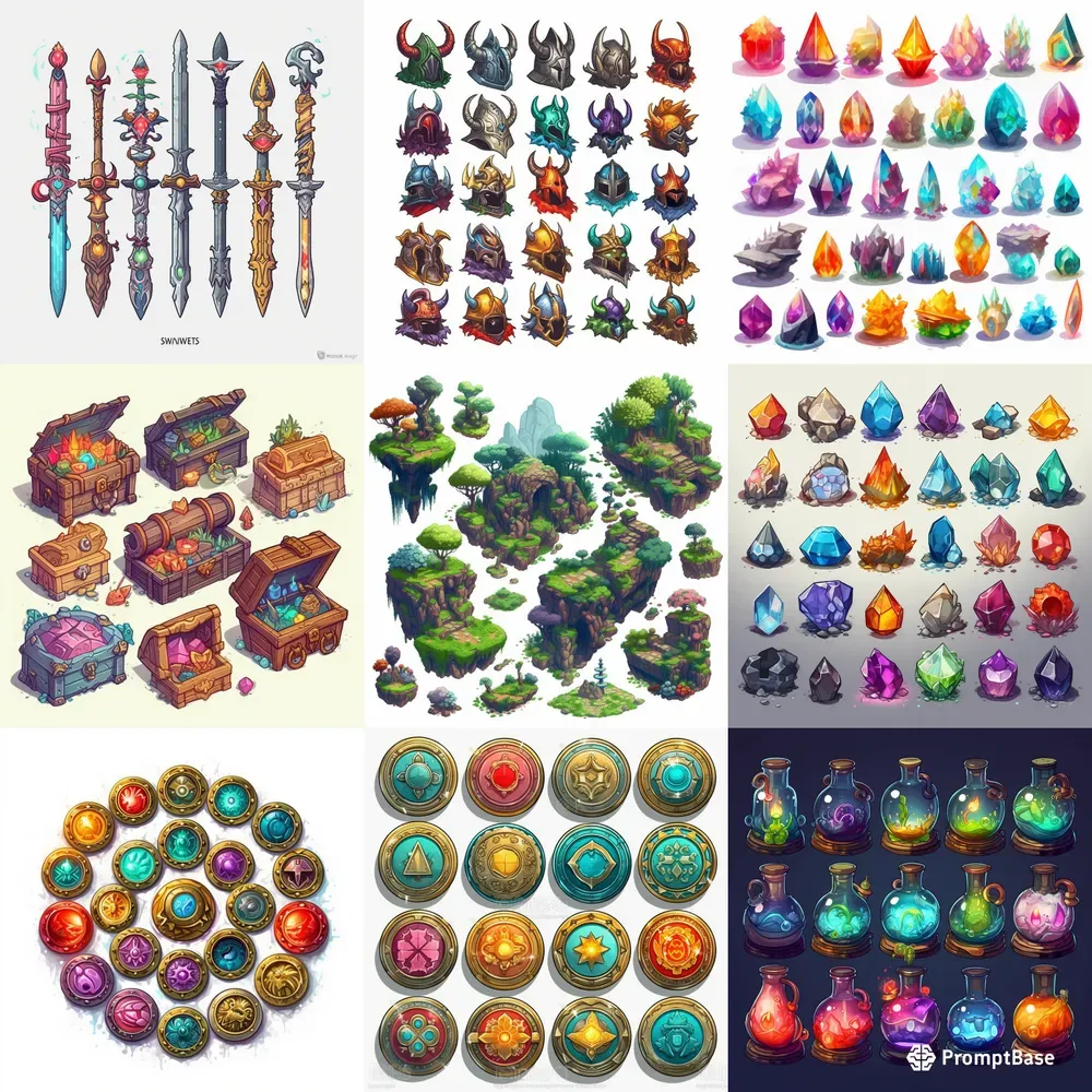 Easy Sprites For Your 2D Video Games Midjourney Prompt | PromptBase