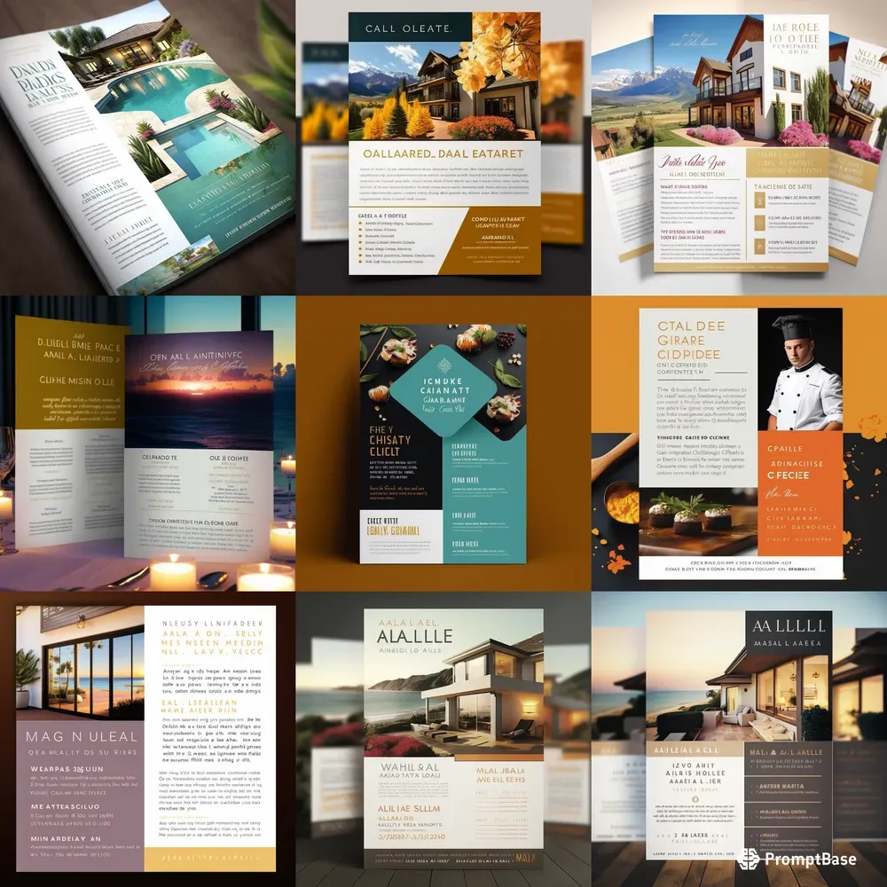 Elegant Business Flyers For Marketing Midjourney Prompt | PromptBase