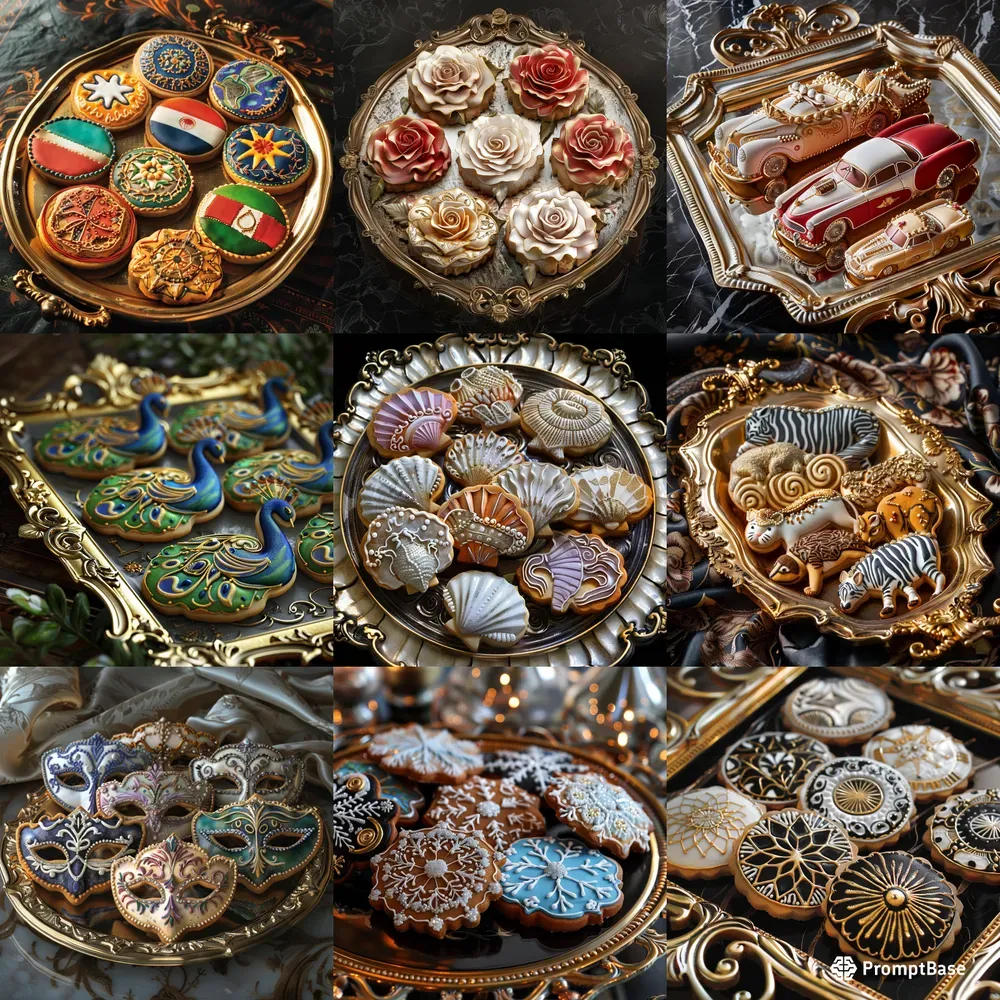 Fine Gourmet Cookies Presentations Midjourney Prompt | PromptBase