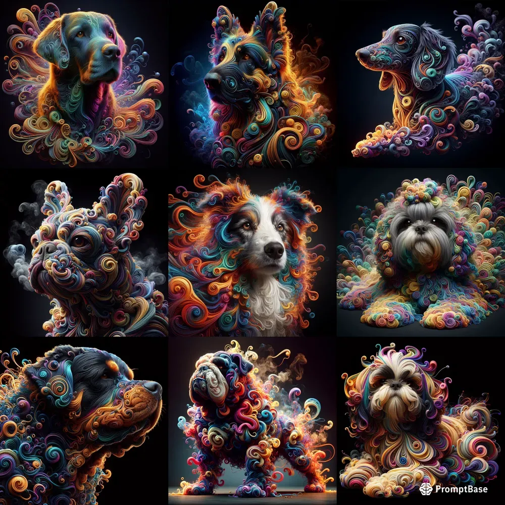 Fusion Dogs DALL·E Prompt | PromptBase