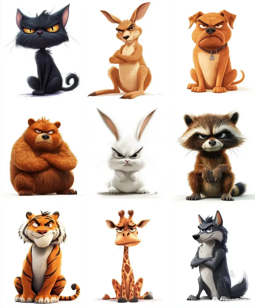 Cartoon Pixar Animals Midjourney Prompt | PromptBase