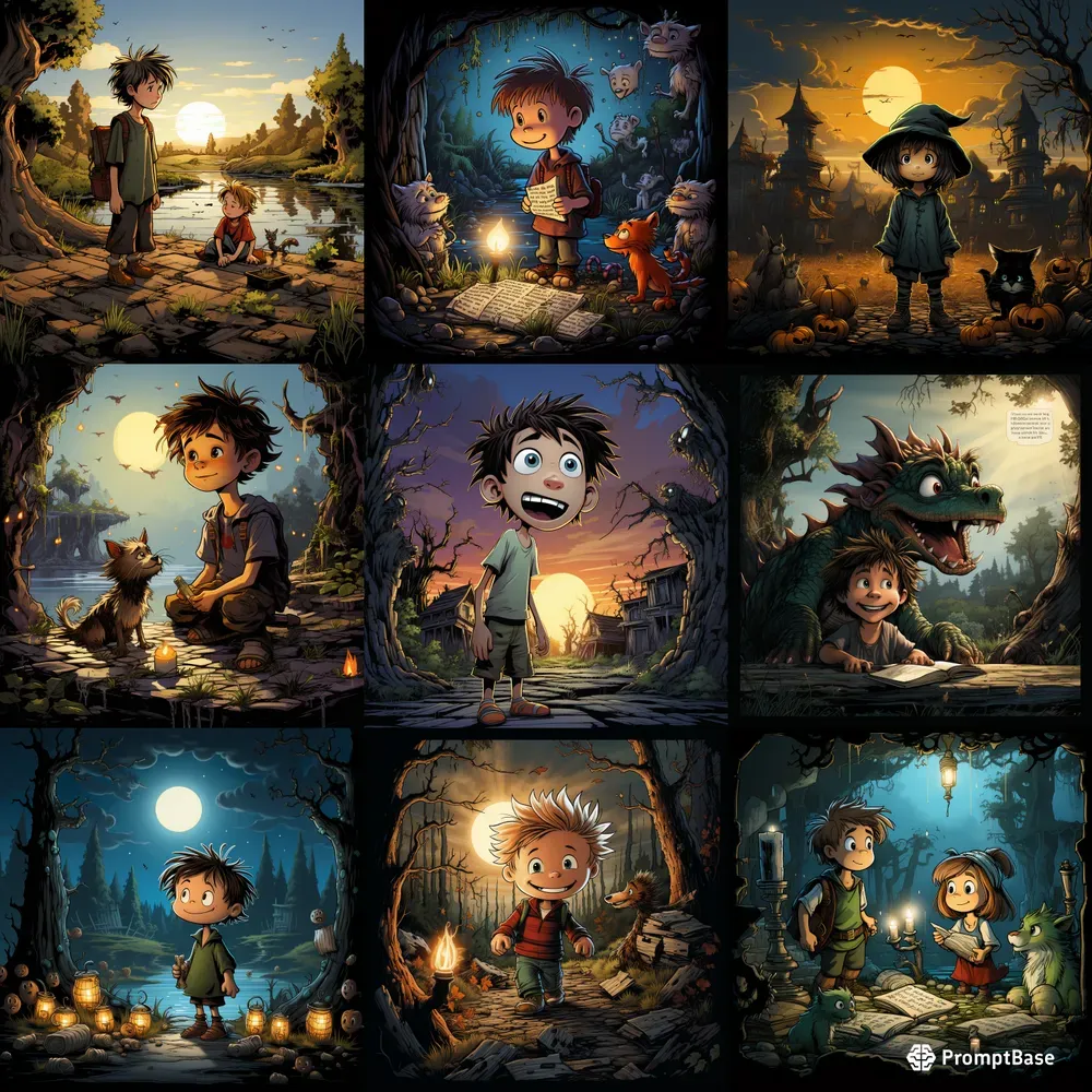 Children Book Illustrations Wacky Fun Midjourney Prompt | PromptBase