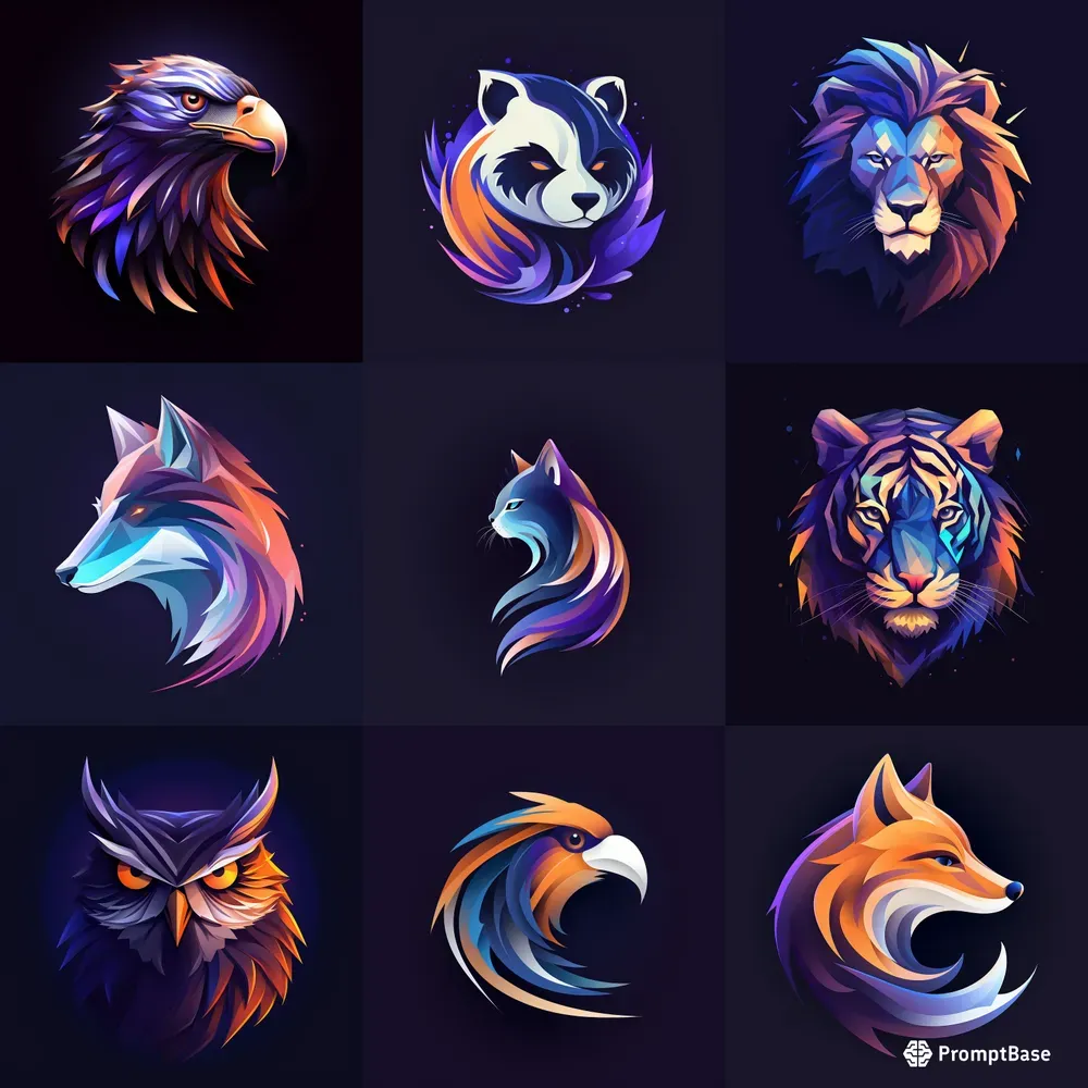 Animal Logos Midjourney Prompt | PromptBase