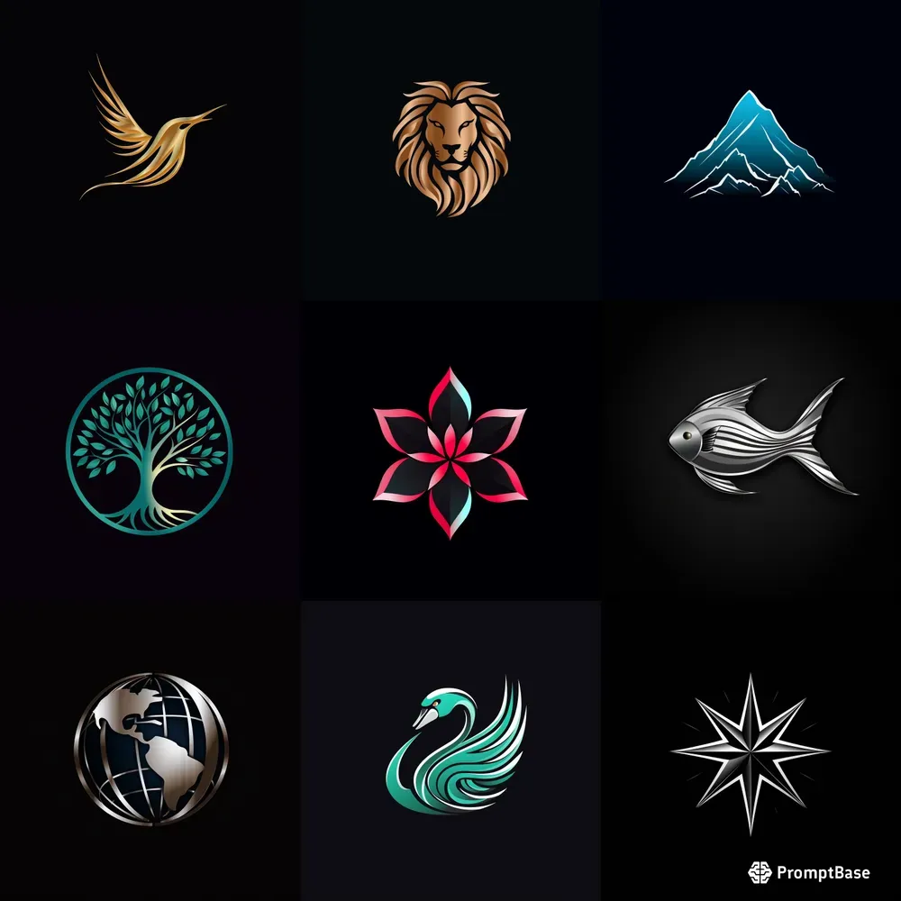 Elegant And Striking Vector Logo Designs Midjourney Prompt | PromptBase