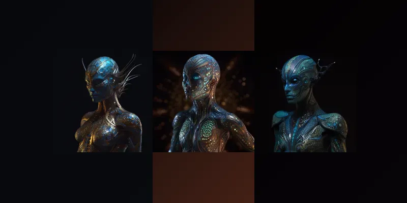 Futuristic Astral Alien Midjourney Prompt | PromptBase