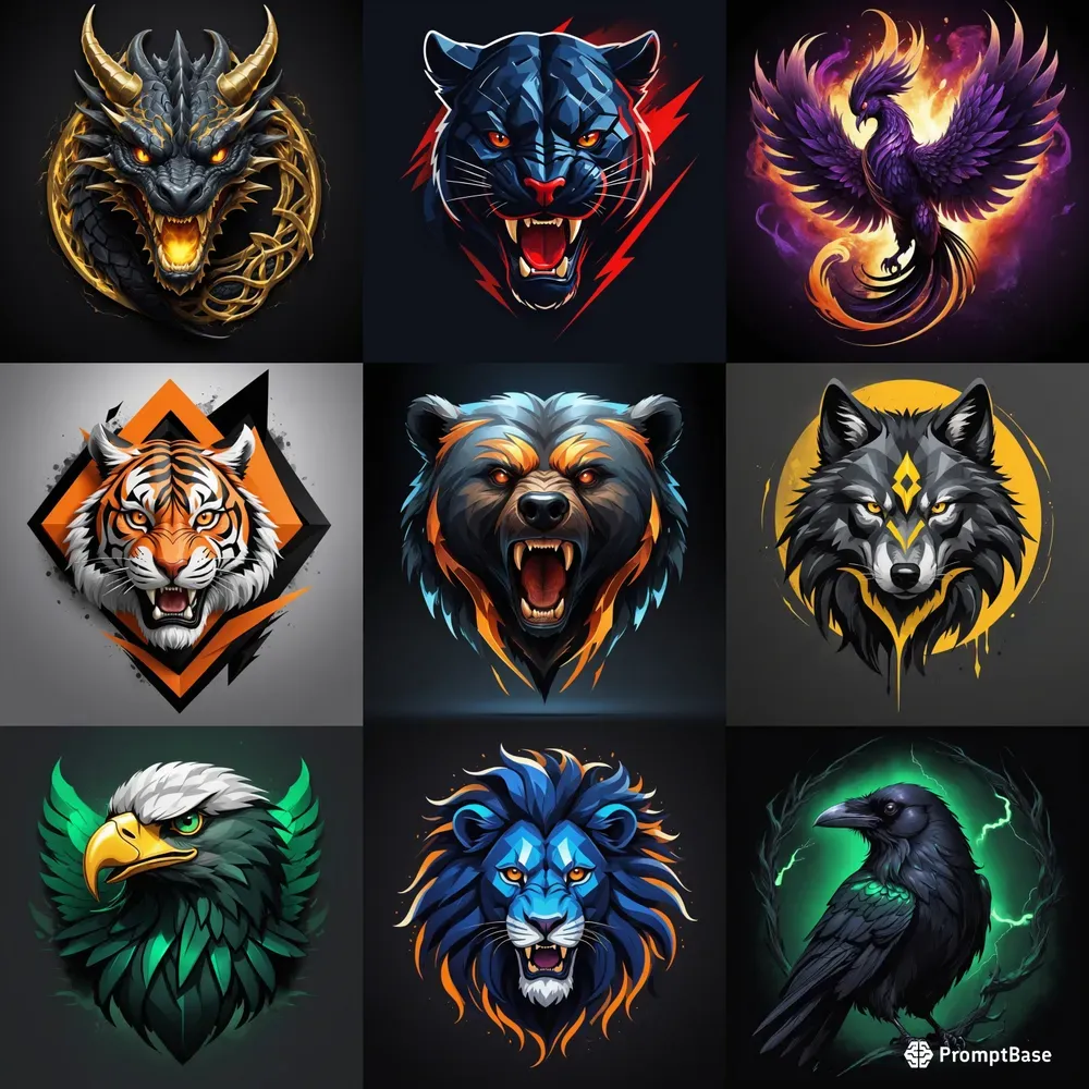 Animal Logos With Abstract Style Leonardo Ai Prompt | PromptBase