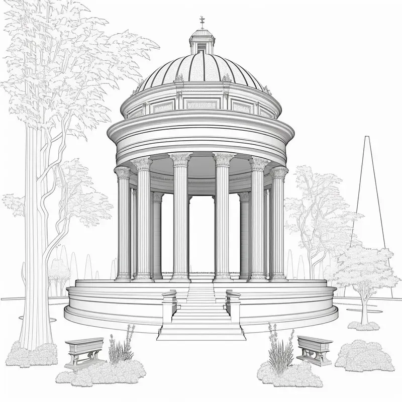 Adult Coloring Books Cityscapes Midjourney Prompt Promptbase