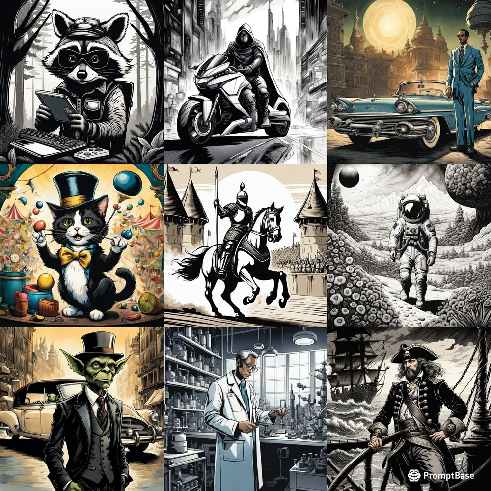 Pen And Ink Drawings Stable Diffusion Prompt | PromptBase