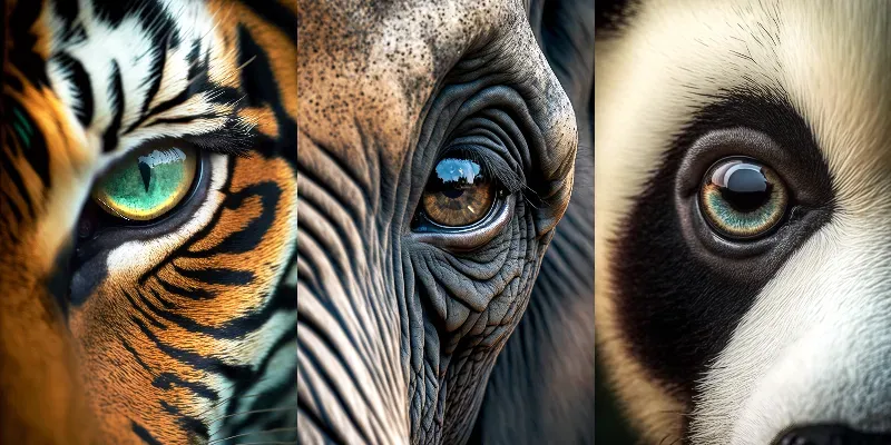 Stunning Close Up Animals Eyes Midjourney Prompt | PromptBase