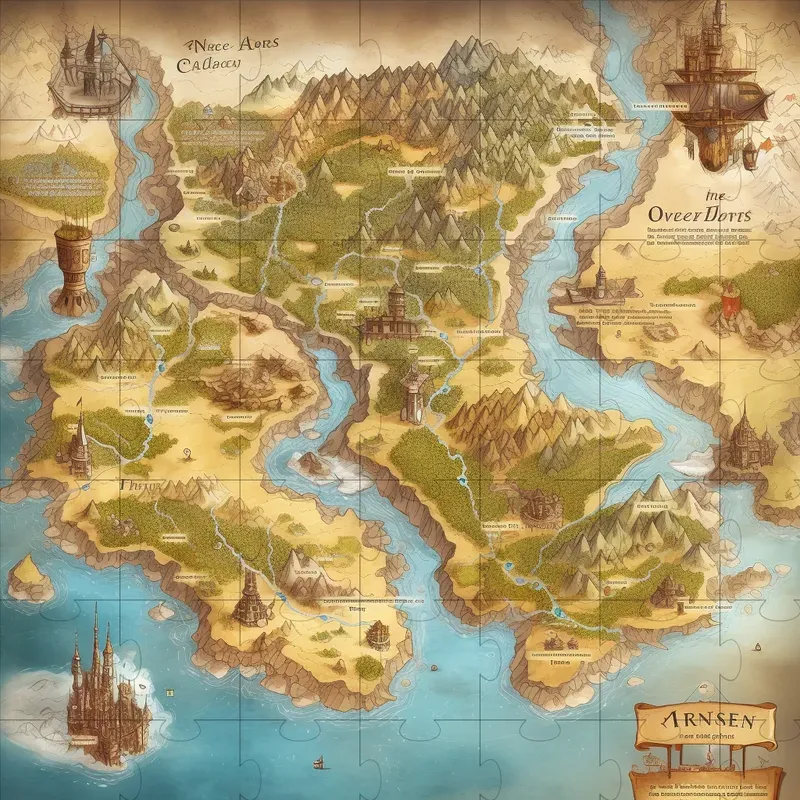 Fantasy Maps For RPG Games Midjourney Prompt | PromptBase