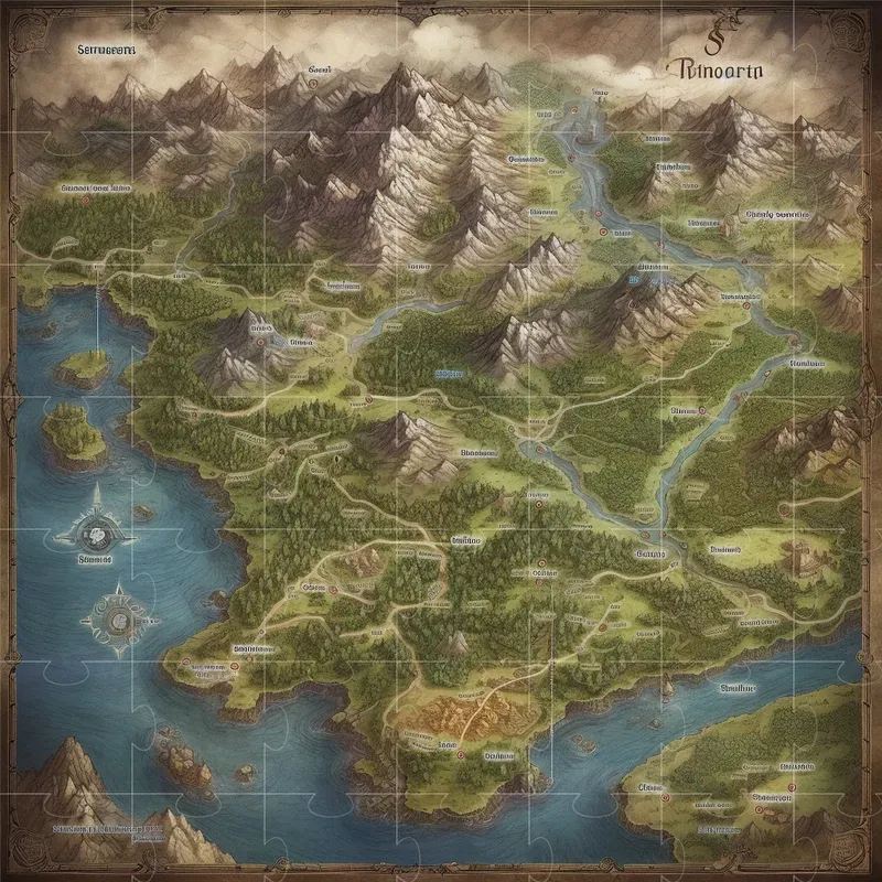 Fantasy Maps For RPG Games Midjourney Prompt | PromptBase