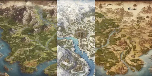 Tabletop RPG Fantasy World Maps Midjourney Prompt | PromptBase