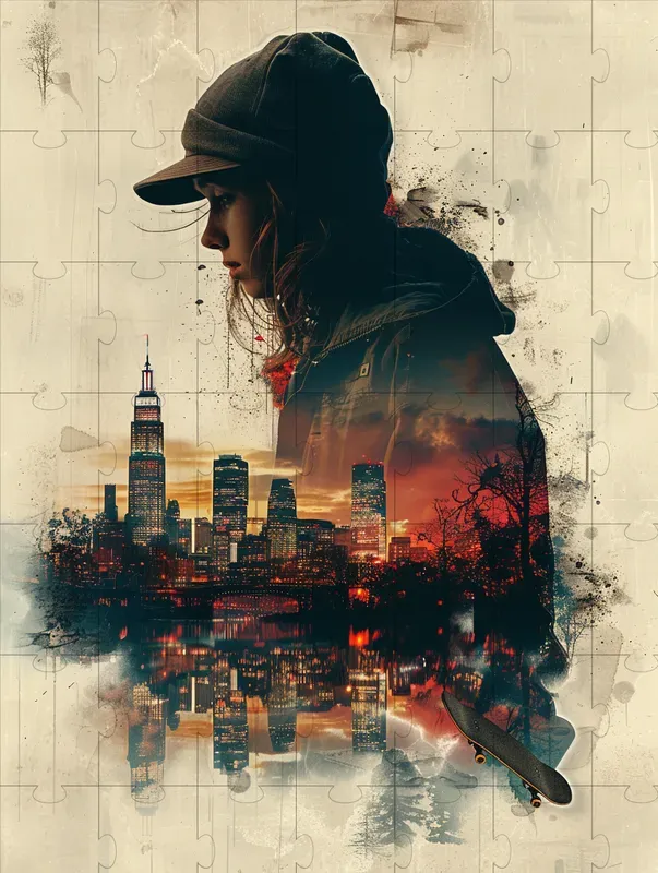 Paper Cutout Double Exposures Midjourney Prompt | PromptBase