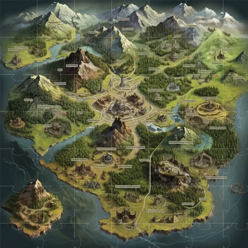 RPG Maps Locations Midjourney Prompt | PromptBase