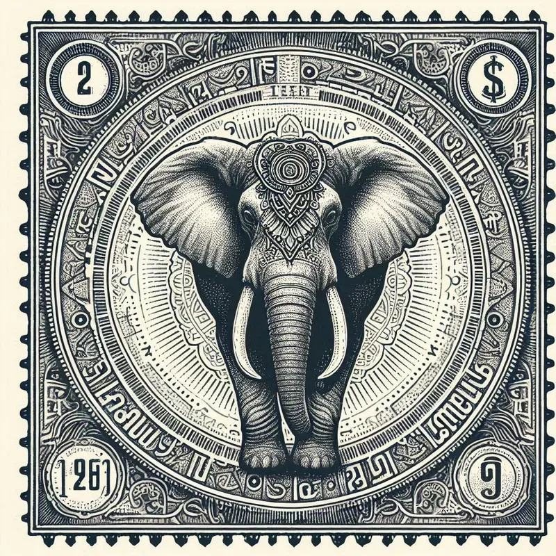 Line Art Illustrations Of Postage Stamps DALL·E Prompt | PromptBase
