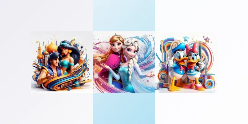 Modern Disney 3D Stylized Characters DALL·E Prompt | PromptBase