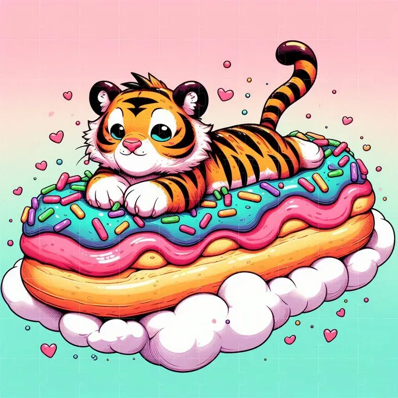 Cartoon Illustrations Floating On Foods DALL·E Prompt | PromptBase