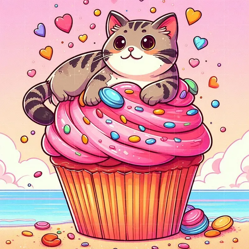 Cartoon Illustrations Floating On Foods DALL·E Prompt | PromptBase