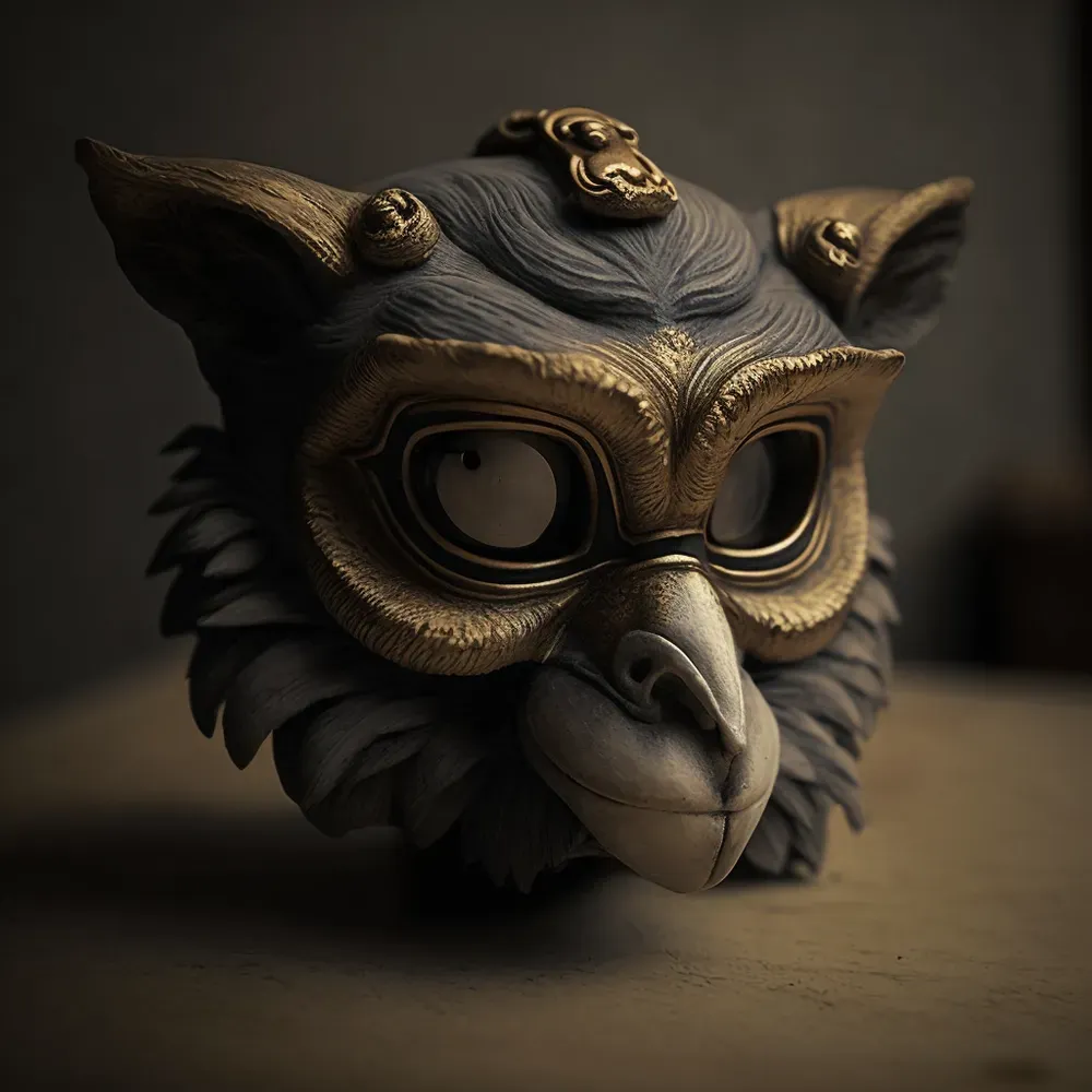 Half-face Mask Designs Midjourney Prompt | PromptBase