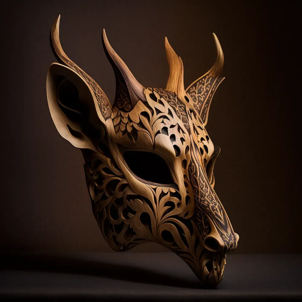 Half-face Mask Designs Midjourney Prompt | PromptBase