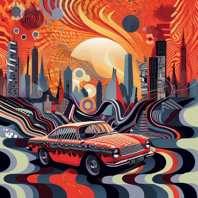 Funky Psychedelic Album Covers Midjourney Prompt | PromptBase