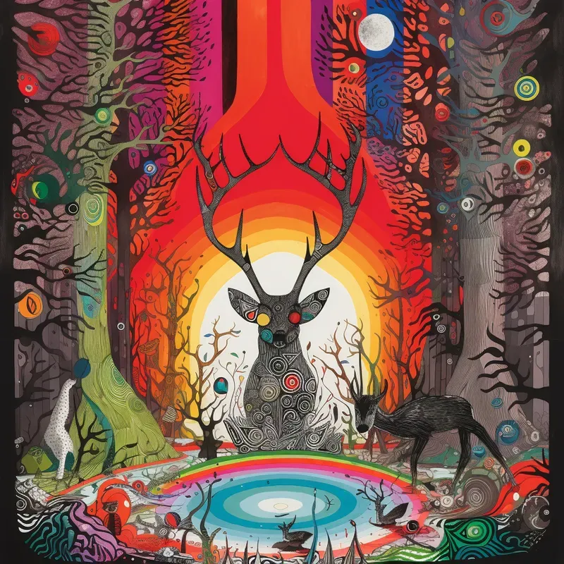 Funky Psychedelic Album Covers Midjourney Prompt | PromptBase