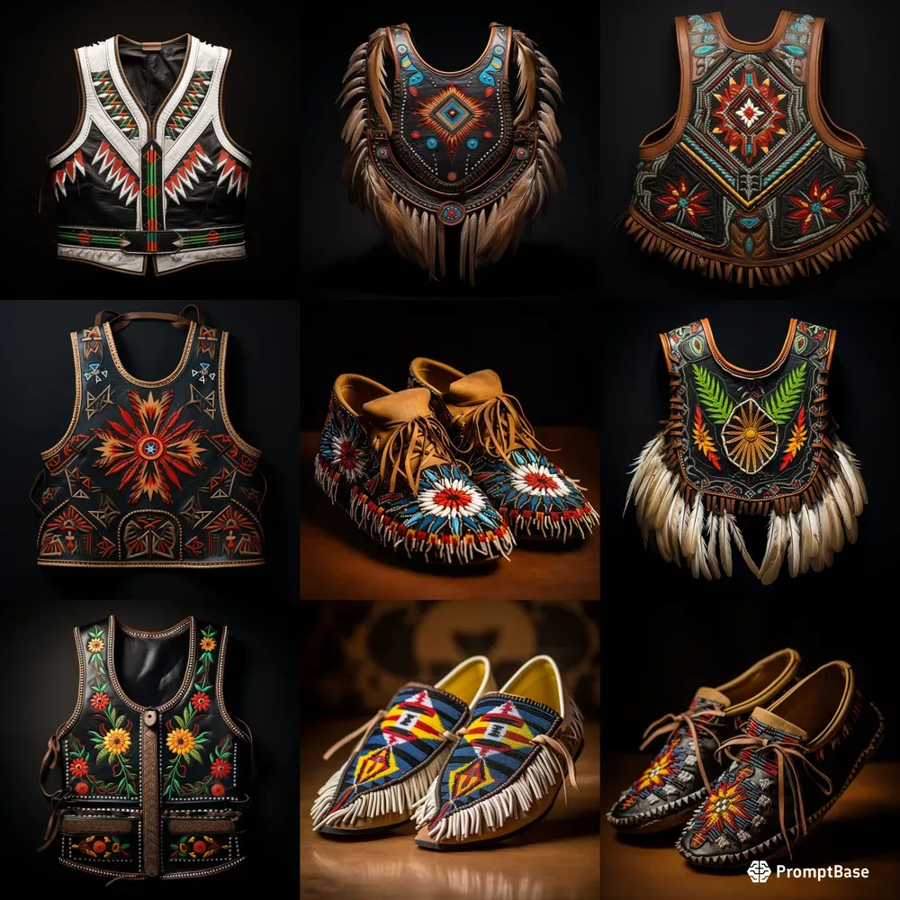 Traditional Porcupine Quillwork Sioux Midjourney Prompt | PromptBase