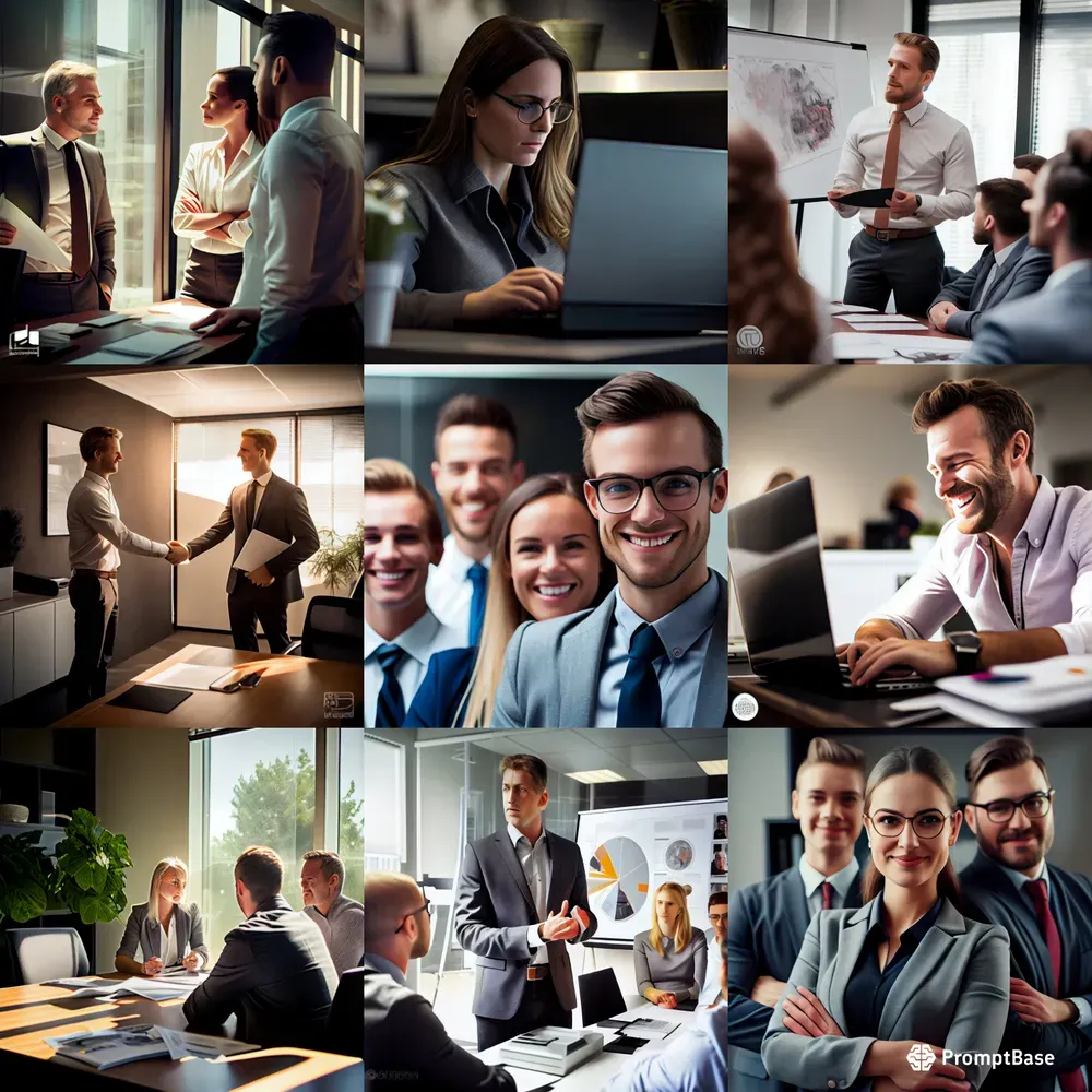 Company Employees Stock Photos Midjourney Prompt | PromptBase