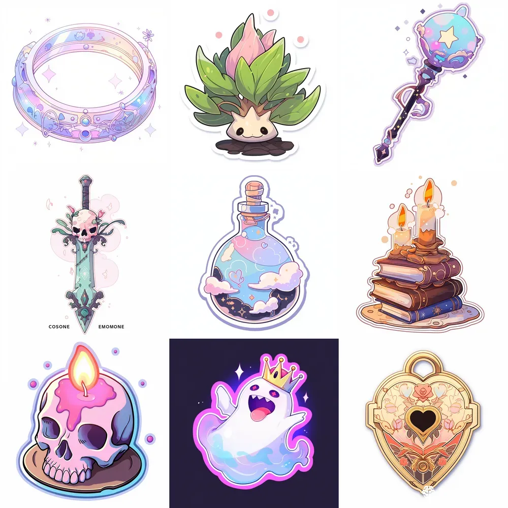 Magical Kawaii Stickers Midjourney Prompt | PromptBase