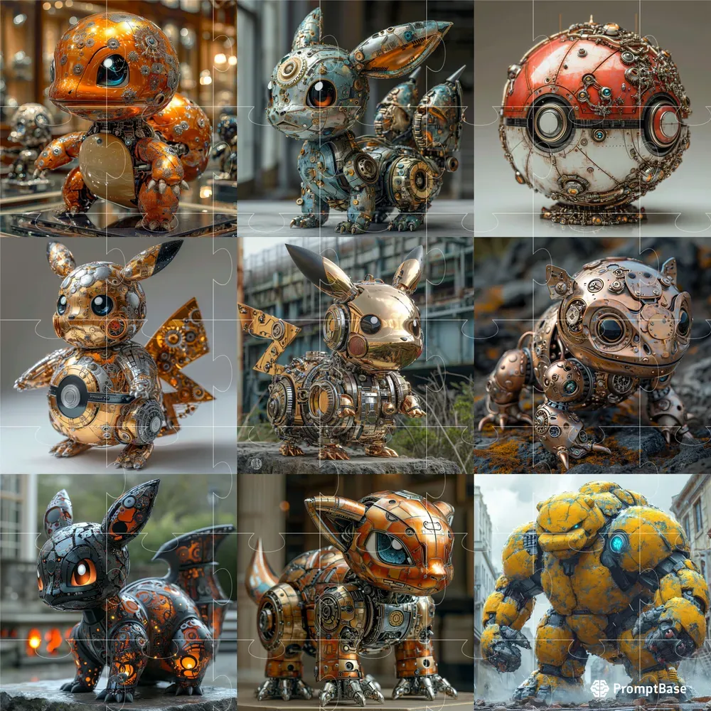 Pokemon Digimon Mechanical Robotics Midjourney Prompt | PromptBase