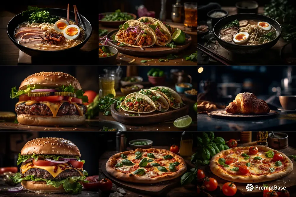 Realistic Food Images With Variables Midjourney Prompt | PromptBase