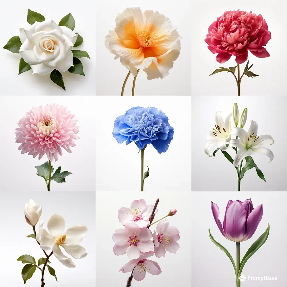 Uhd Premium Beautiful Realistic Flowers Midjourney Prompt | PromptBase