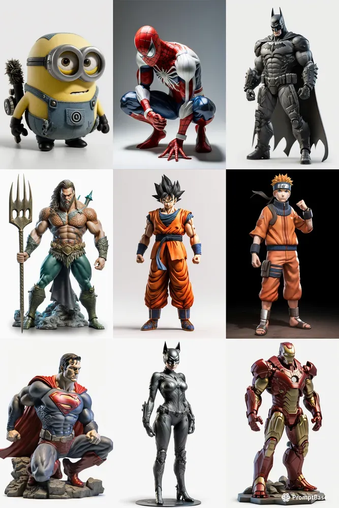 3D Premium Action Figures Midjourney Prompt | PromptBase